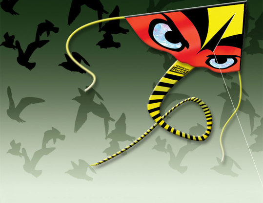 Vogelverschrikker twin terror kite - Materialen